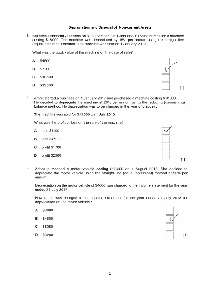 Depreciation and Disposal of Non-Current Asse | PDF