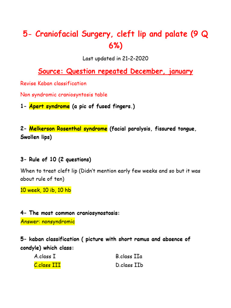Cleft Lip and Palate Surgery Insights | PDF | Human Head And Neck ...