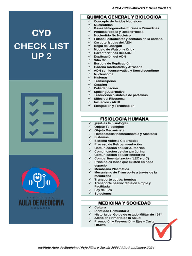 Checklist - Up 2 - Cyd | PDF | Cigosidad | Dominancia (Genética)