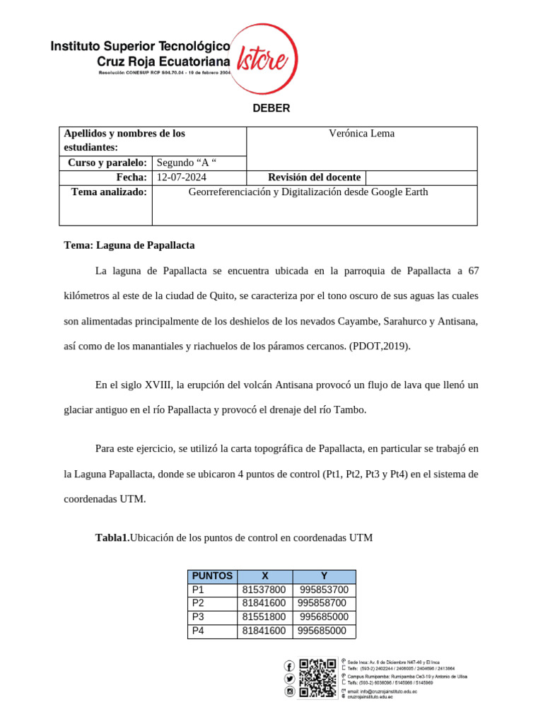 Geo Referencianción Papallacta | PDF