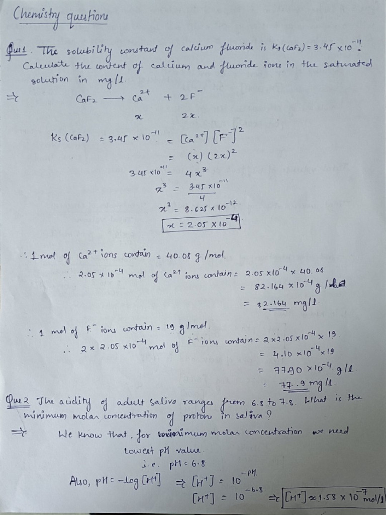 chemistry problems | PDF