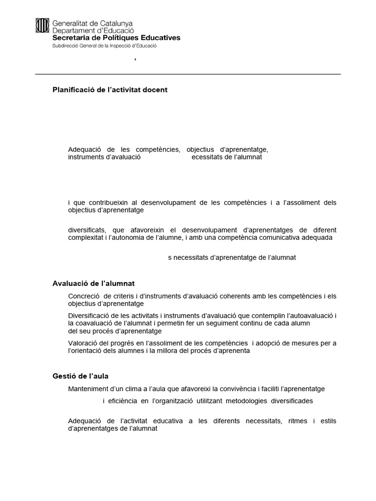C1.bis Criteris Descriptors Centres | PDF