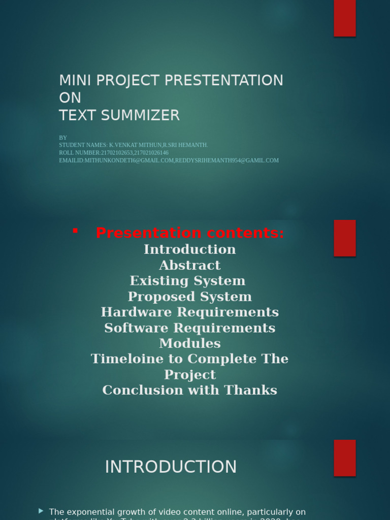 Video Transcript Summarizer Project | PDF | You Tube | Client–Server Model