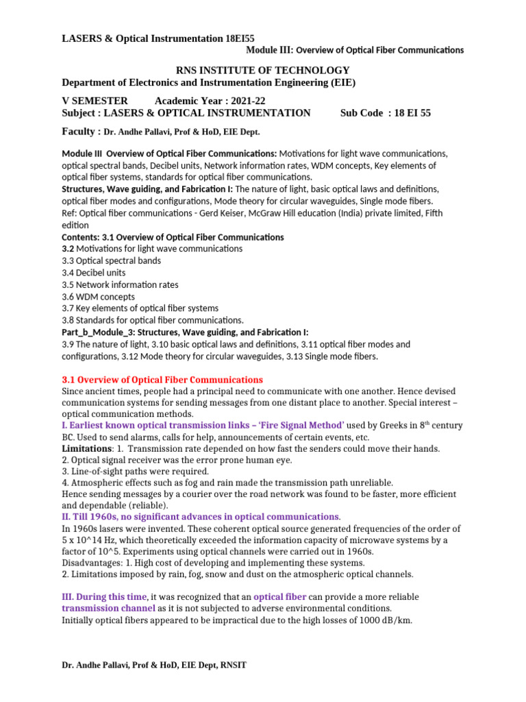 M3 Part A | PDF | Electromagnetic Spectrum | Fiber Optic Communication