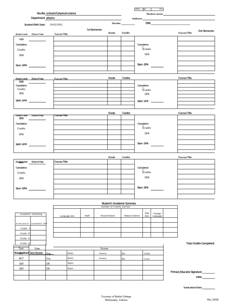 Transcript Template | PDF