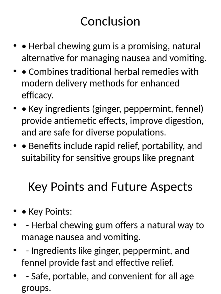 KeyPoints FutureAspects Herbal Chewing Gum | PDF