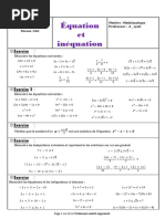 Equations Et Inequations Serie D Exercices Maths 3AC Word 2 | PDF ...