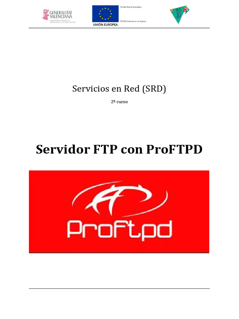 ProFTPD SRD | PDF | Protocolo de transferencia de archivos | Ciencias de la Computación