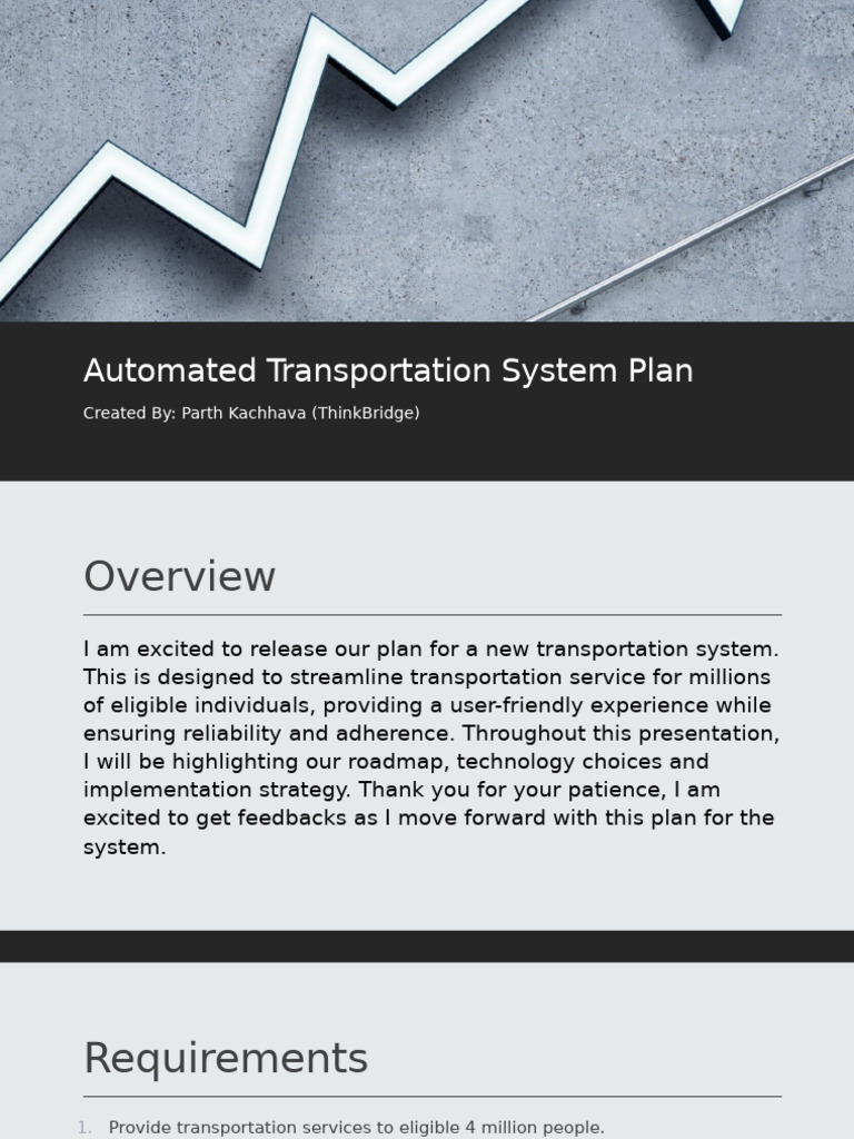 Transportation System Plan | PDF | Databases | Mobile App