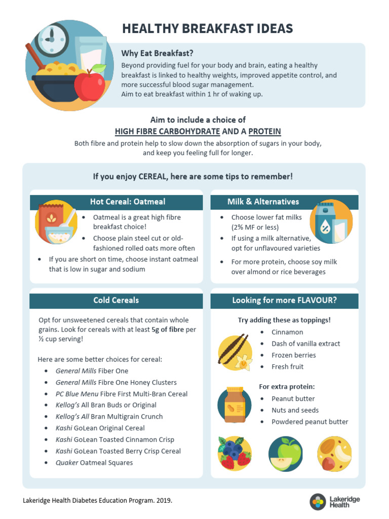 Healthy Breakfast Handout - LZ Updated April 17 | PDF | Oatmeal ...
