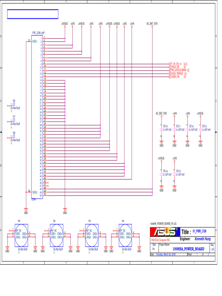 Asus EEEPC 1008ha - Power Board | PDF