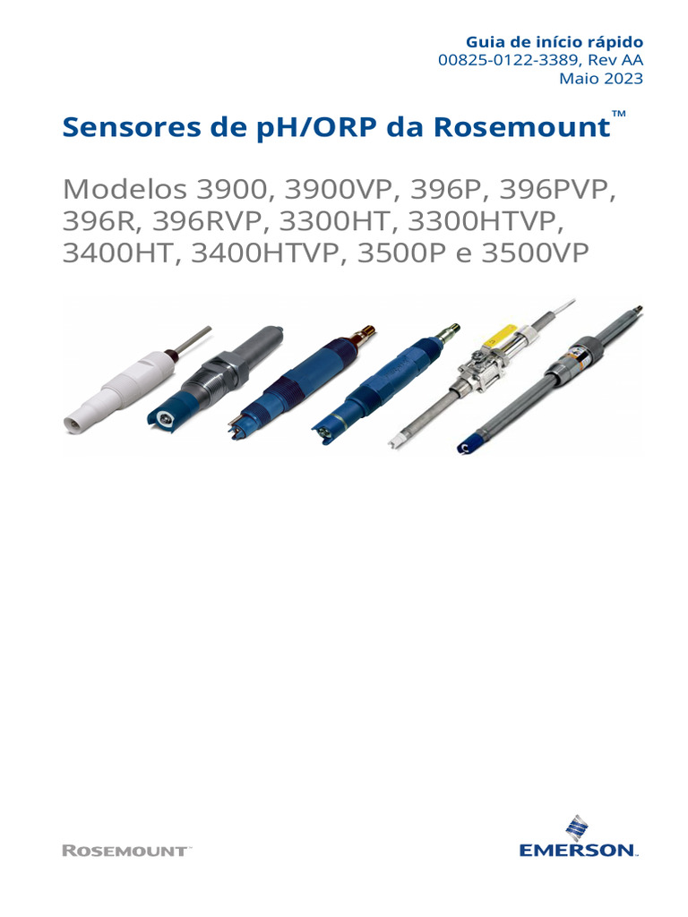 Guia de Início Rápido Sensores de Ph Orp Da Rosemount Pt 10746928 | PDF ...
