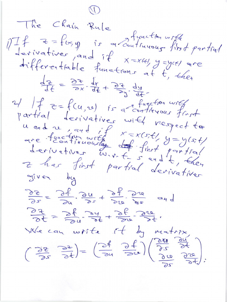 Analiz III The Chain Rule | PDF