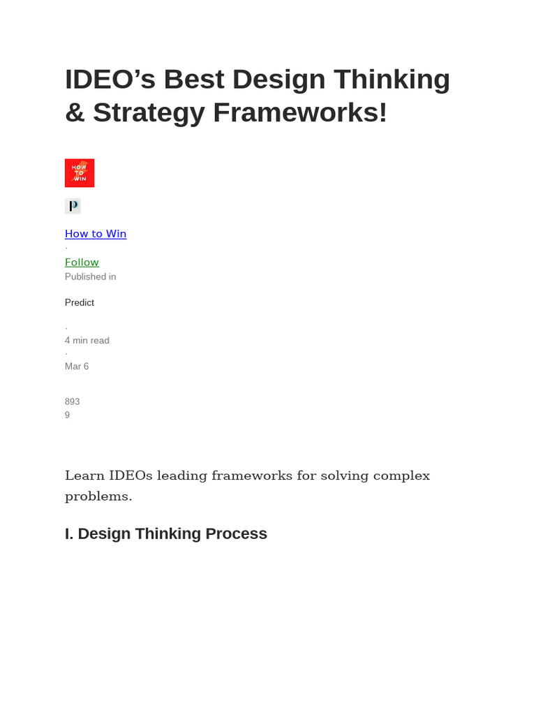 Ideo-Design Thinking | PDF | Design Thinking | Human Communication