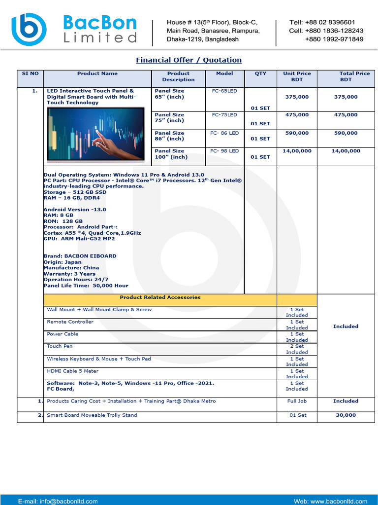 2024-Update - Price Quotation For BACBON IFP | PDF | Consumer ...