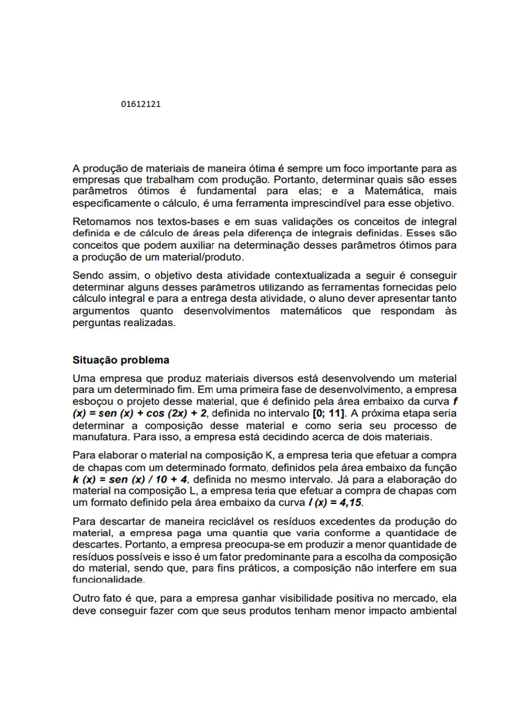 Av1 ATIVIDADE CONTEXTUALIZADA | PDF