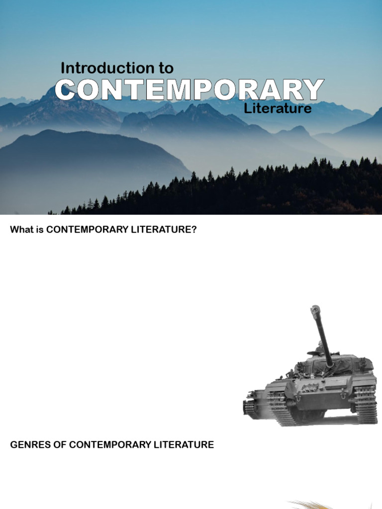 L4.1 Challenges in Contemporary Literature | PDF | Poetry | Genre