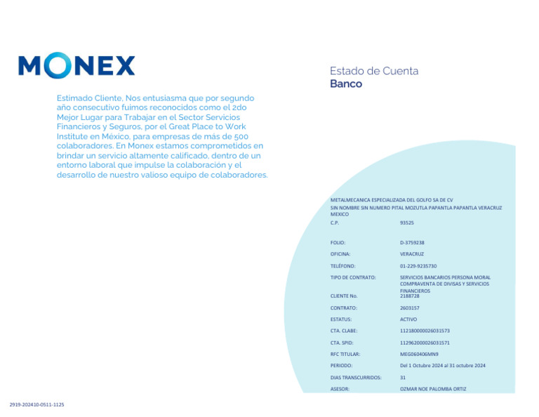Edo Cta Monex 1 | PDF | Dinero | Finanzas personales