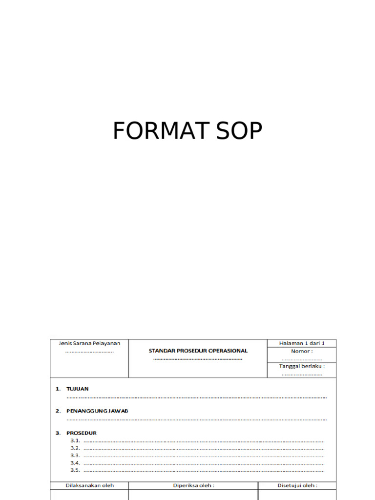 Format SOP | PDF
