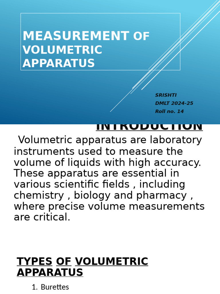 Laboratory Volumetric Apparatus Overview | PDF | Materials