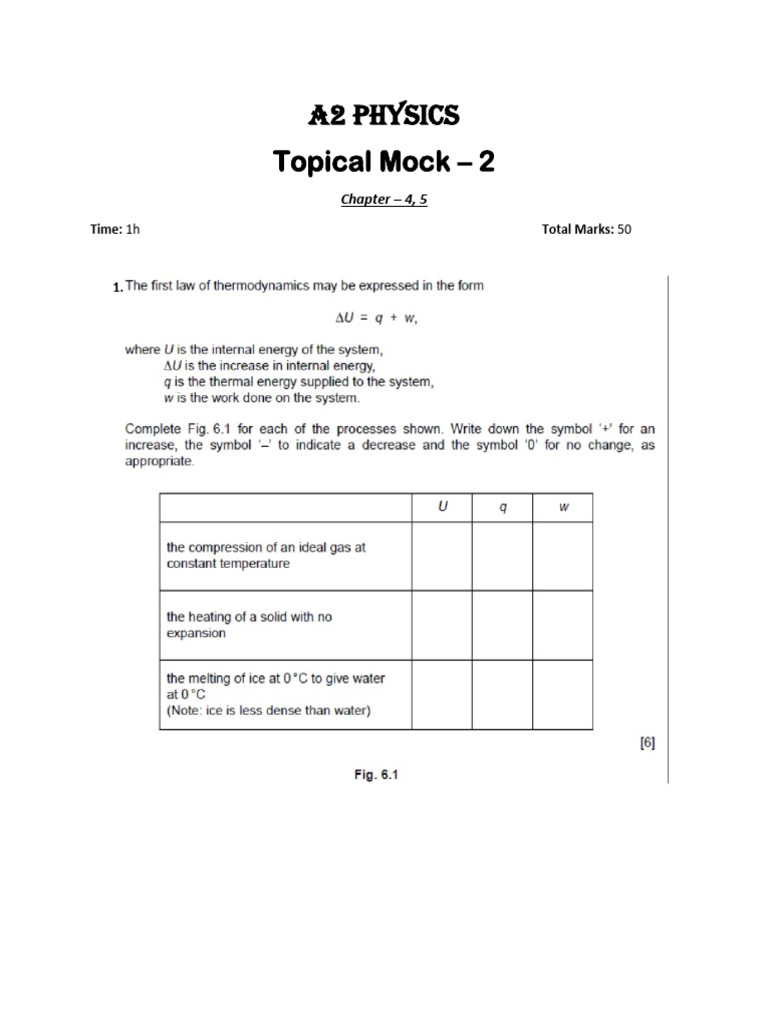A2 Physics Mock2 | PDF
