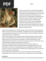 Cubism Study Sheet | PDF | Cubism | Plastic Arts