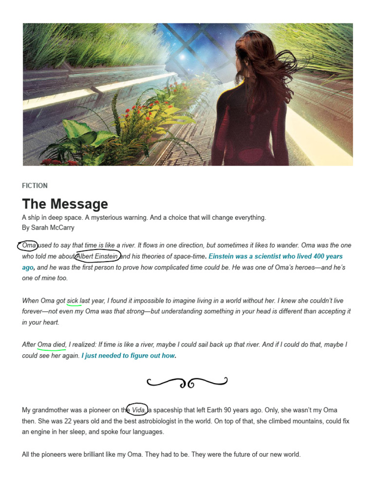 The Message - Passage | PDF | International Space Station