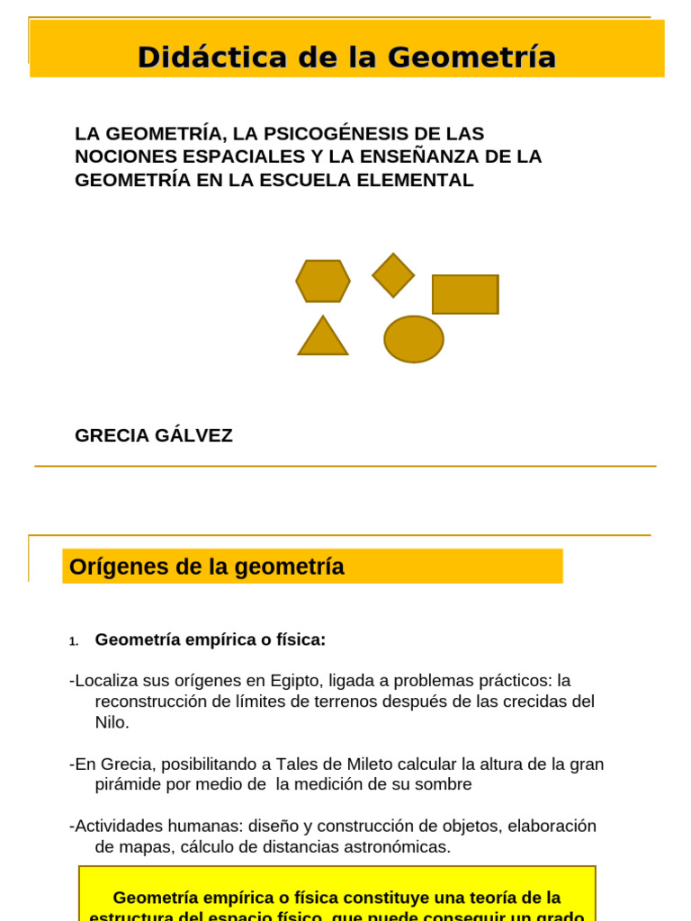 Didáctica de la Geometría en Educación Primaria | PDF | Geometría | Espacio