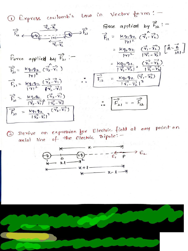 Class 12 Physics All Derivation | PDF