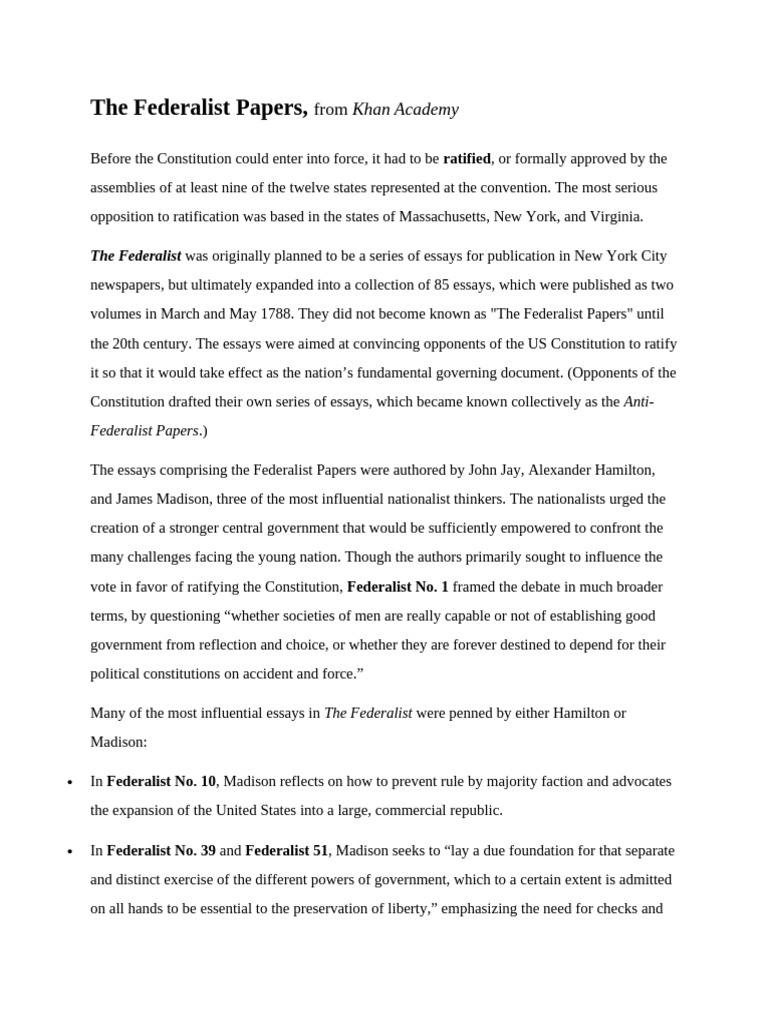 Anonymity in The Federalist Papers | PDF | The Federalist Papers ...