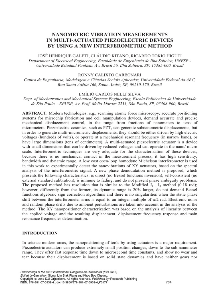 2013 - ICU 2013 - NANOMETRIC VIBRATION MEASUREMENTS IN MULTI-ACTUATED PIEZOELECTRIC DEVICES BY ...
