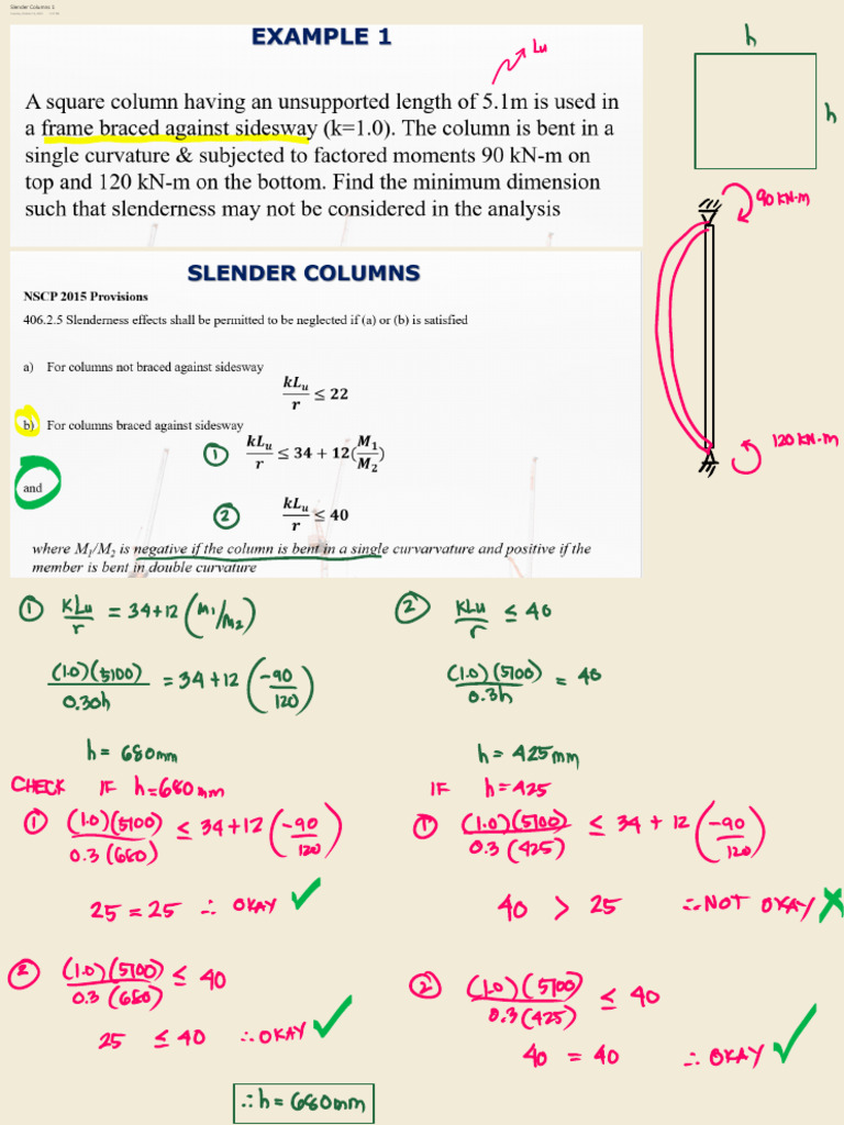 Slender Columns Overview and Insights | PDF