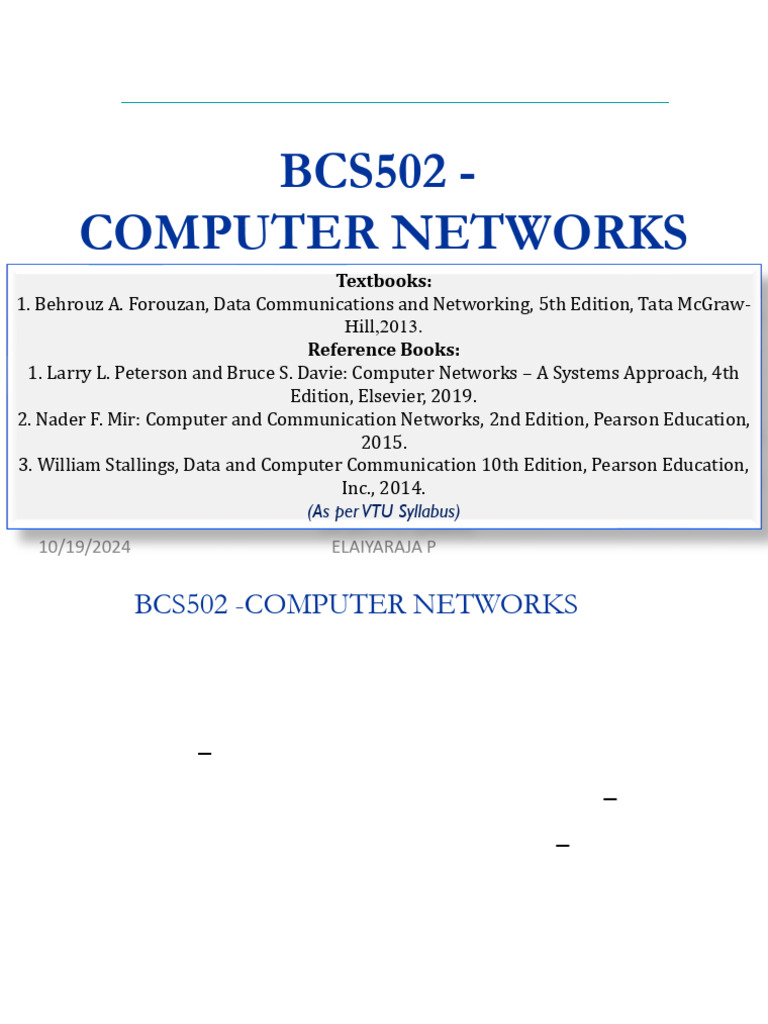 Computer Networks Course Overview | PDF | Internet Protocols | Internet ...