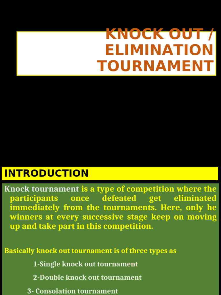 Knockout Tournament Structure Explained | PDF