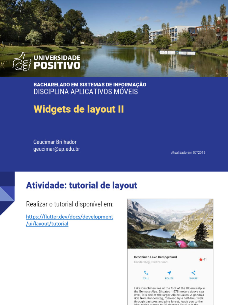 Aula 07. Widgets de Layout II | PDF | Programas | Informática