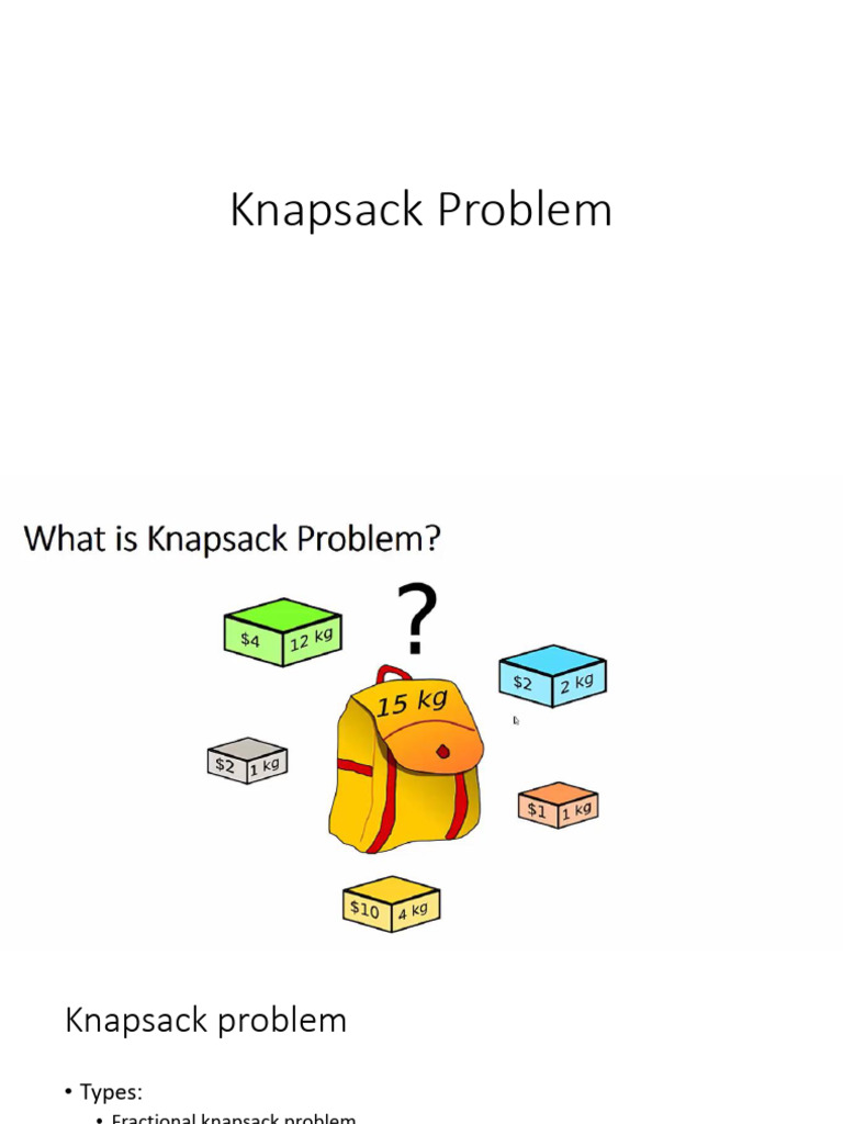 Understanding the Knapsack Problem | PDF