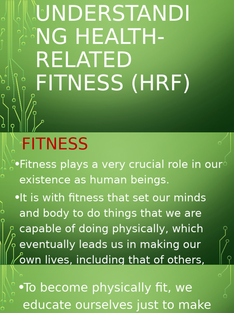 Understanding Health Related Fitness HRF | PDF