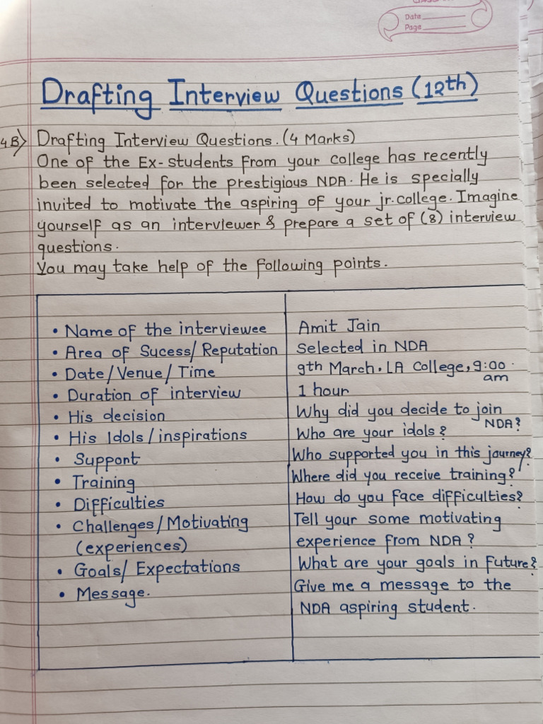 Drafting Interview Question | PDF