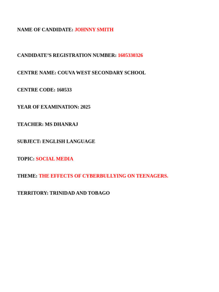Sample Sba Layout | PDF | Social Media | Popular Culture & Media Studies