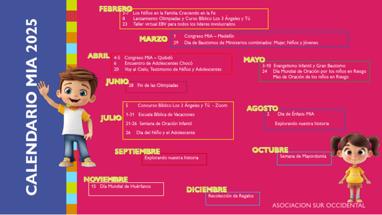 Calendario MIA 2025: Eventos Religiosos | PDF