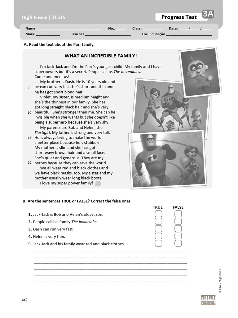 HF6_Assessment_Progress Test_3A | PDF