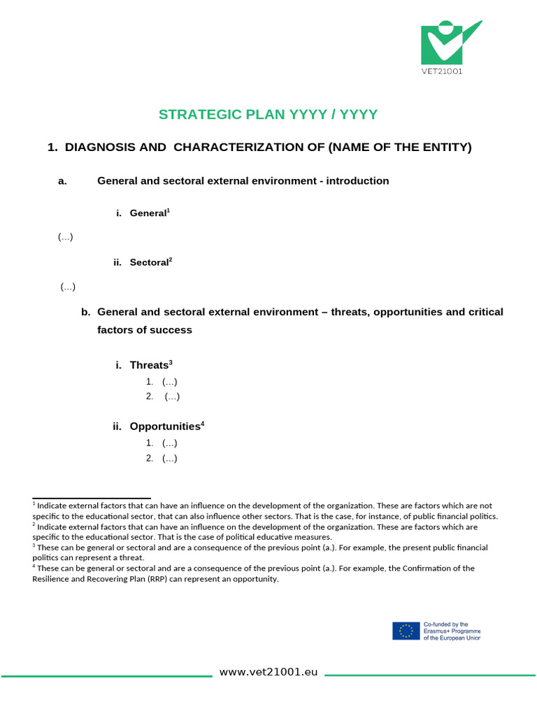 Template-to-Develop-a-Stategic-Plan | PDF | Business