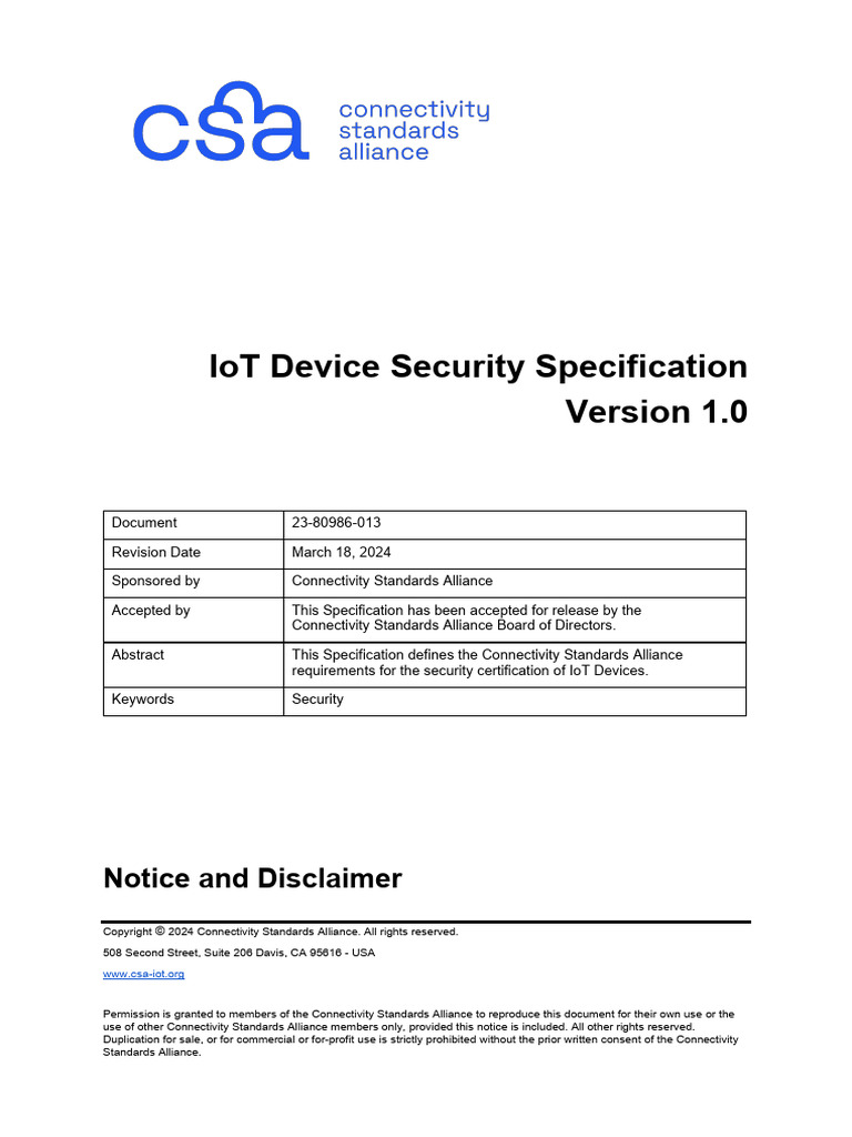 23 80986 013 PSWG 1.0 Specification 18 March 2024 | PDF | Internet Of ...