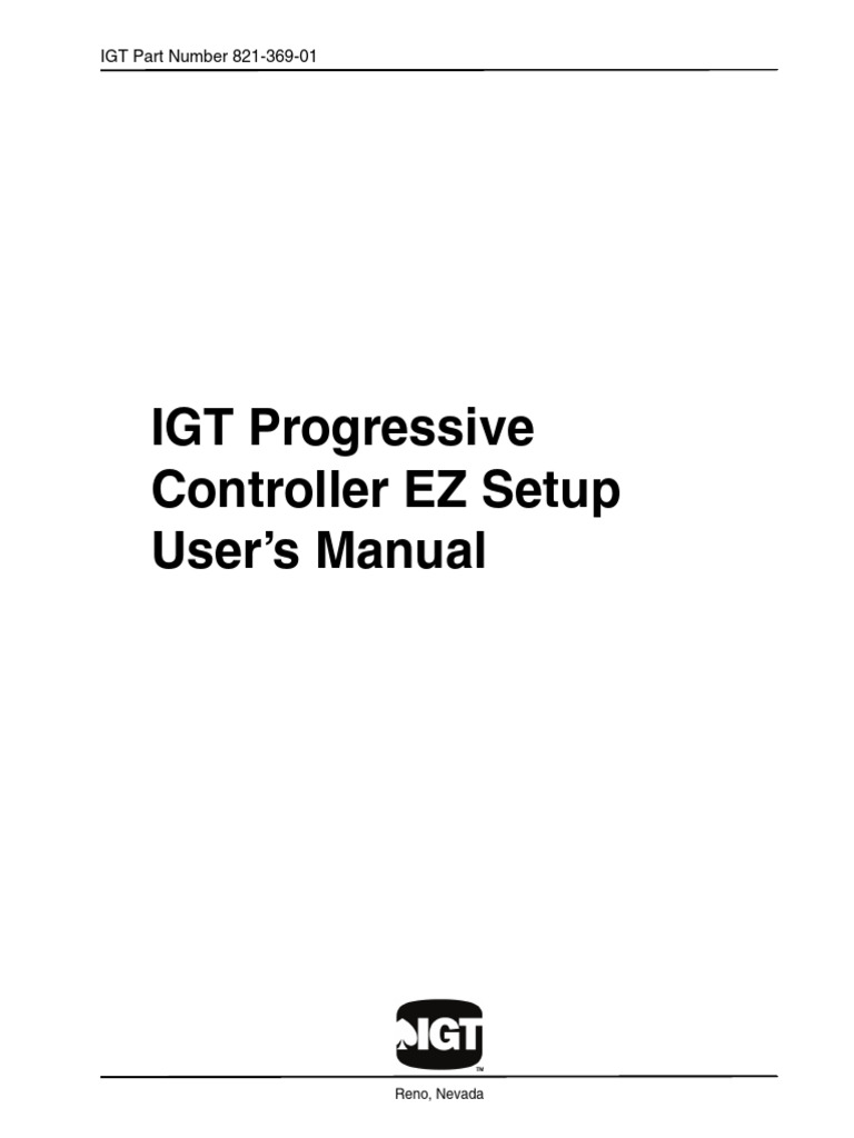 IGT Progressive Controller EZ Setup User Manual | PDF | Computer File ...