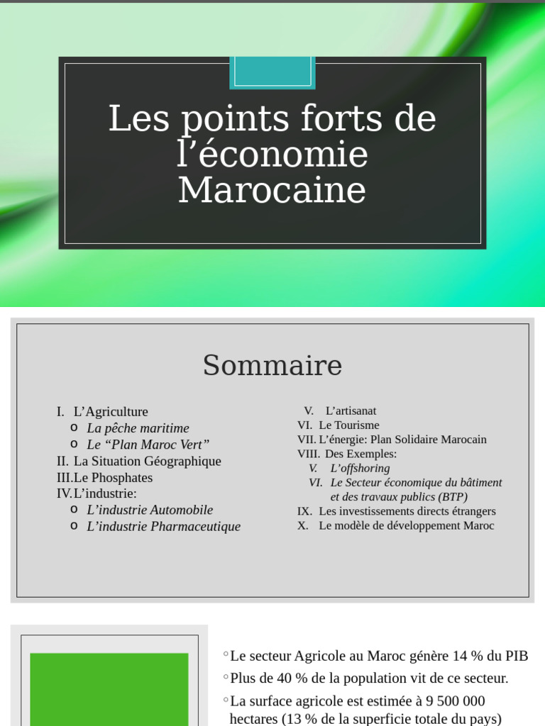 Les atouts de l'conomie Marocaine | PDF | Maroc | Agriculture