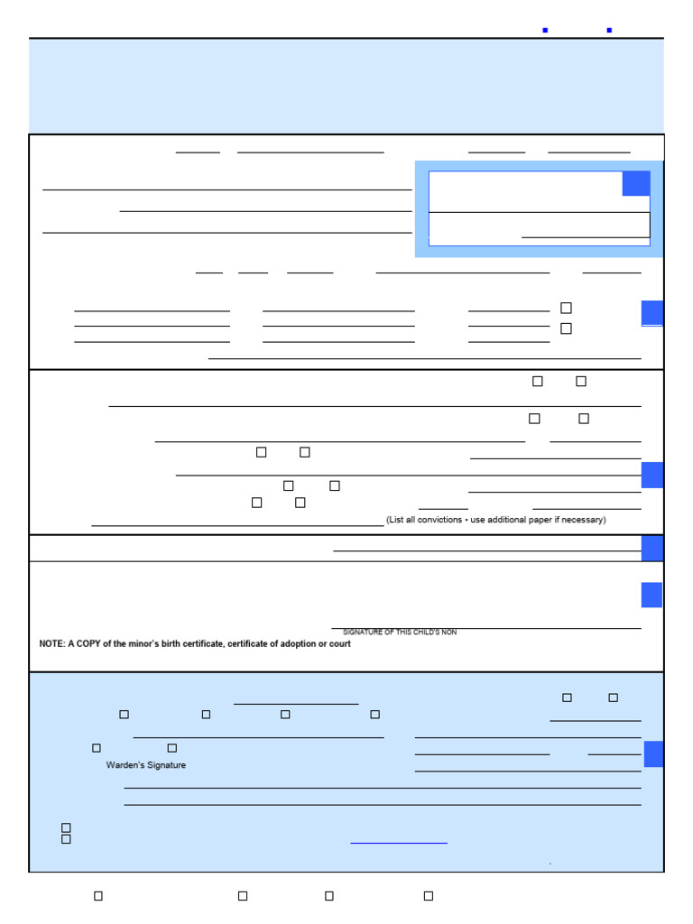 Michigan Inmate Visitation Application | PDF | Social Institutions | Family