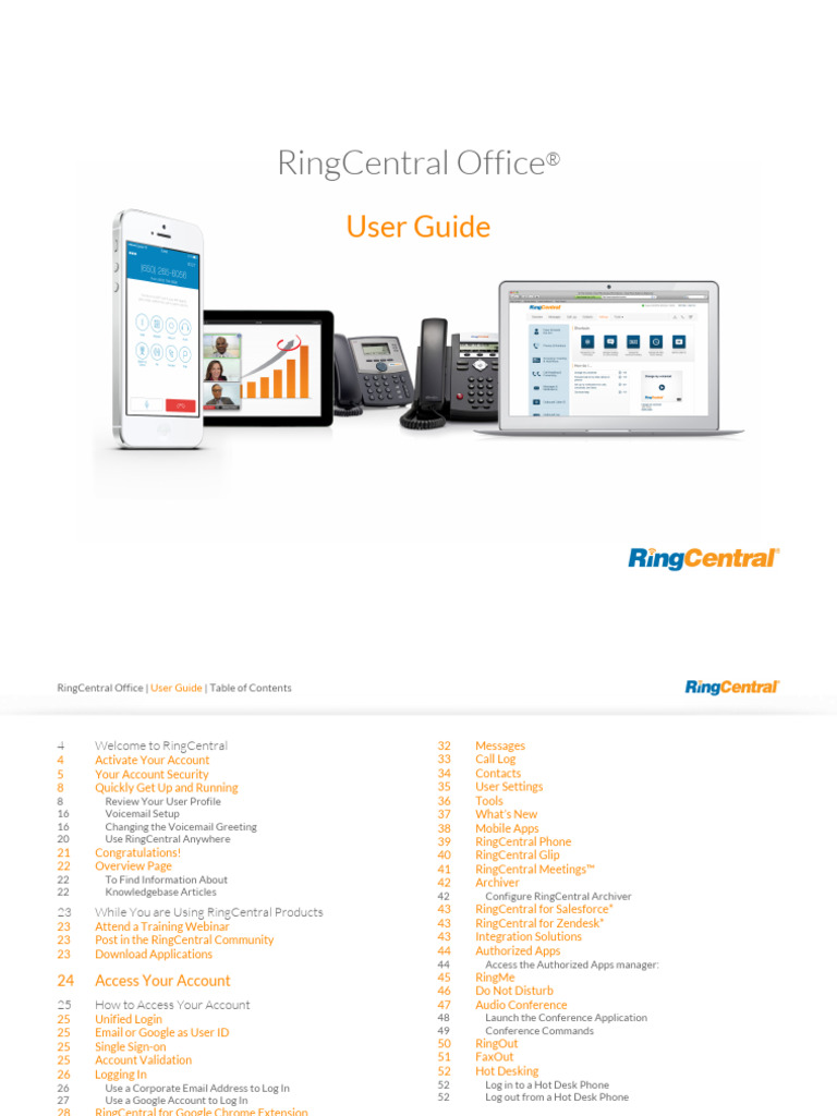 RingCentral Office User Guide | PDF | Mobile App | Login