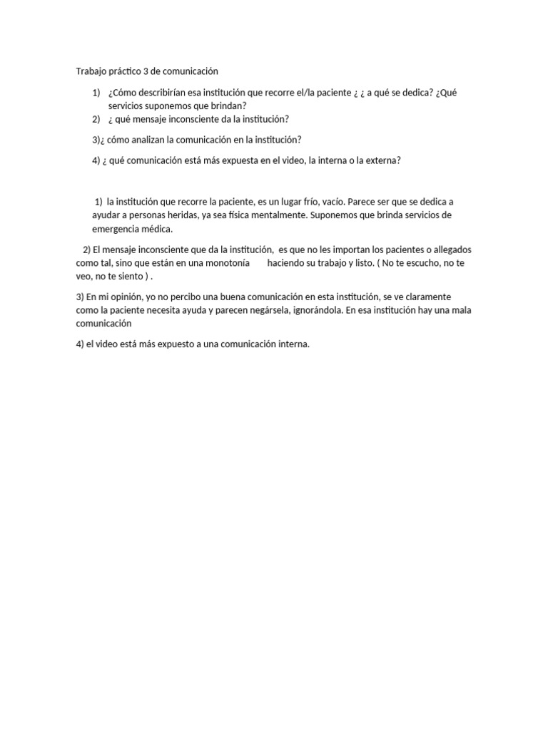 Comunicación TP N°3 | PDF