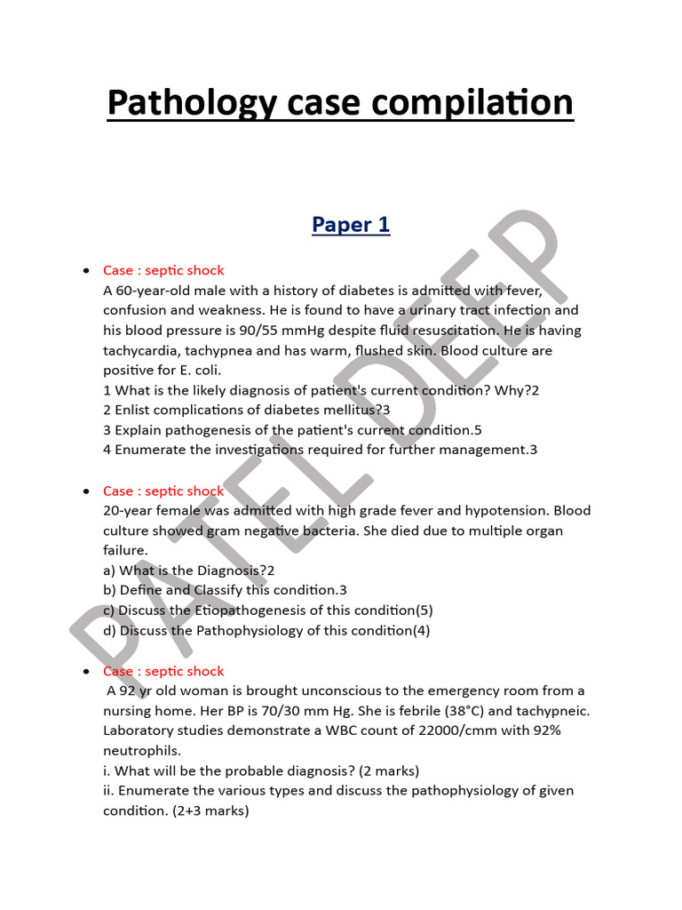 Pathology case compilation | PDF | Medicine | Causes Of Death