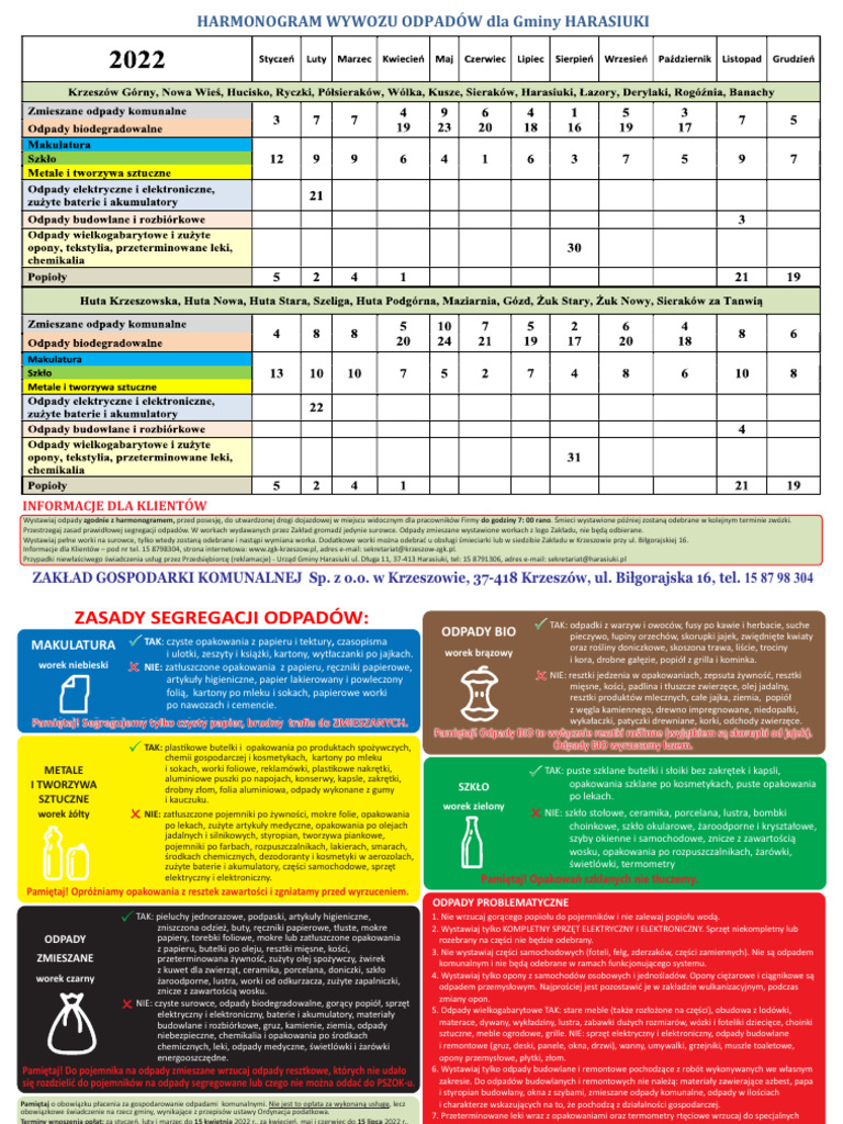 Harmonogram 2022 | PDF
